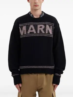 Marni Logo-intarsia Virgin Wool Jumper