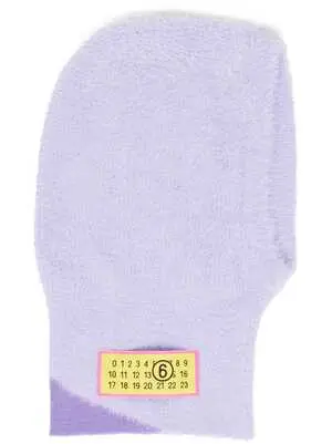 MAISON MARGIELA Numbers-motif Textured Balaclava - Purple