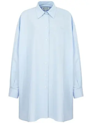 MAISON MARGIELA Drop-shoulder Cotton Shirt - Blue