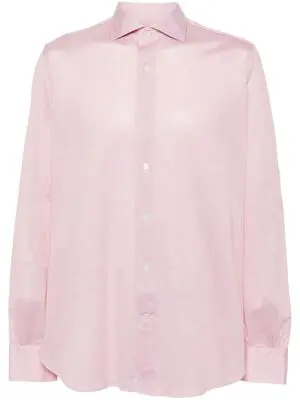 MAZZARELLI Spread-collar Cotton Shirt