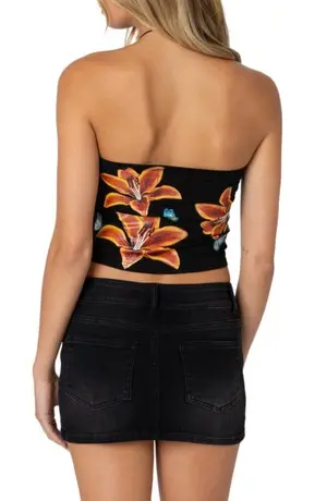 EDIKTED Tiger Lily Tube Top