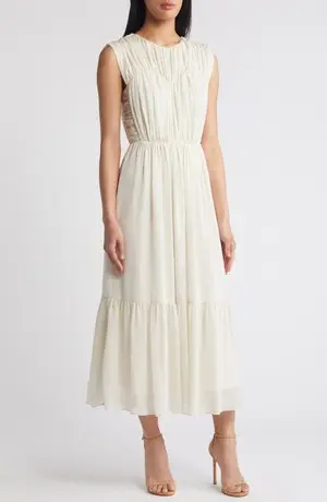 zoey sleeveless chiffon party dress Zoe" Chiffon Strapless Pleated Dress