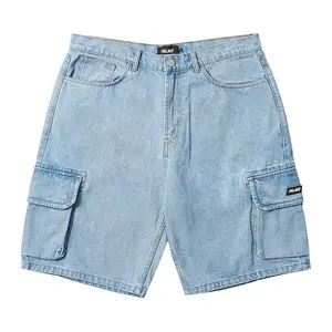 PALACE Baggy Denim Cargo Shorts - Blue