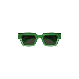Bottega Veneta Hinge Square Sunglasses - Green