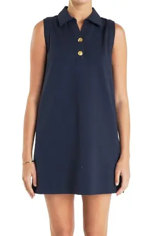 English Factory Collar Shift Minidress