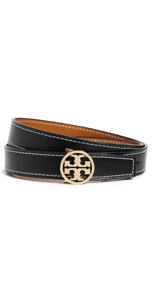 Tory Burch Tory Burch 1" Miller Reversible Belt Black/whiskey