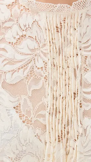 Rabanne Pleated Lace Top