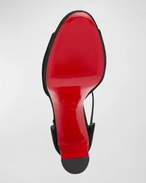 CHRISTIAN LOUBOUTIN 130mm Sandaloo Platform Sandals - Black