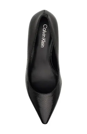 Calvin Klein Kierra Pointed Toe Pumps - Black Texture