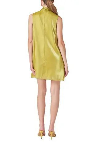 Endless Rose Bow Neck Organza Minidress