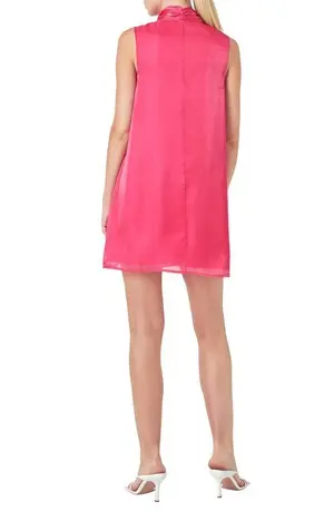 Endless Rose Bow Neck Organza Minidress