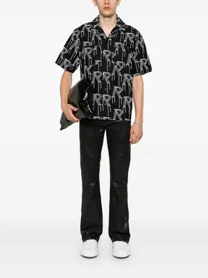 PURPLE BRAND P004 Low-rise Flared Jeans - Black
