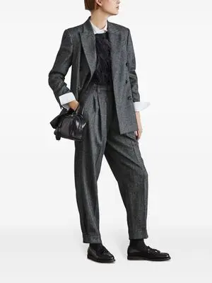 Brunello Cucinelli Double-breasted Herringbone Blazer