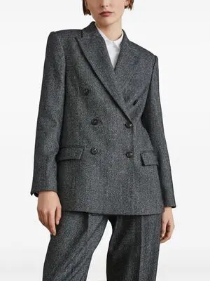 Brunello Cucinelli Double-breasted Herringbone Blazer