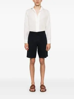 Brioni Classic-collar Linen Shirt - Neutrals