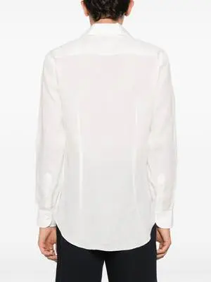Brioni Classic-collar Linen Shirt - Neutrals