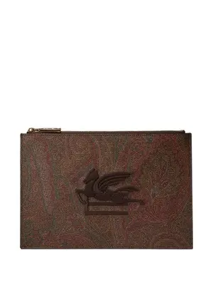 Etro Logo Embroidered Clutch