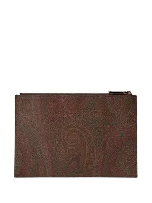 Etro Logo Embroidered Clutch