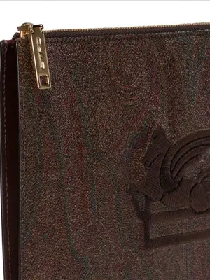 Etro Logo Embroidered Clutch
