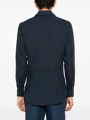 Brioni Classic-collar Linen Shirt - Blue