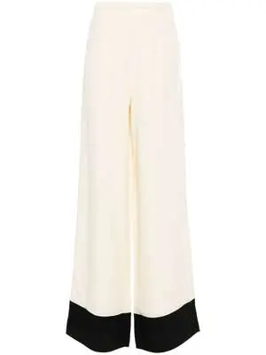 TALLER MARMO Marlene Corniche Palazzo Trousers - White