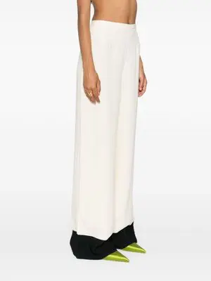 TALLER MARMO Marlene Corniche Palazzo Trousers - White