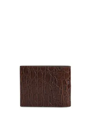 GIUSEPPE ZANOTTI Albert 2.0 Crocodile-print Leather Bi-fold Wallet - Brown