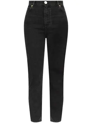 Balmain High-rise Slim Fit Jeans - Black