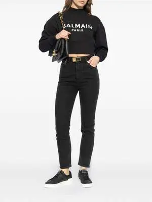 Balmain High-rise Slim Fit Jeans - Black