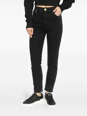 Balmain High-rise Slim Fit Jeans - Black