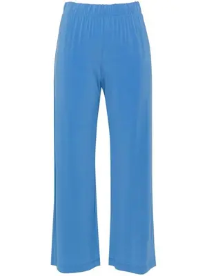 LE TRICOT PERUGIA Elasticated-waistband Cropped Trousers - Blue