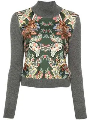 Etro Floral Contrast-panel Jumper