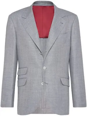 Brunello Cucinelli Single-breasted Herringbone Blazer