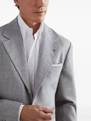 Brunello Cucinelli Single-breasted Herringbone Blazer