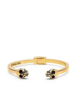 NIALAYA JEWELRY Plated Skull Cuff - Gold