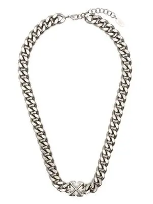Off-White Arrows-motif Necklace - Silver