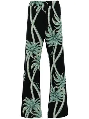 Amiri Palm Tree-print Knitted Trousers