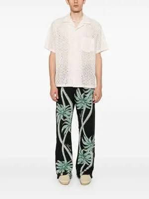 Amiri Palm Tree-print Knitted Trousers