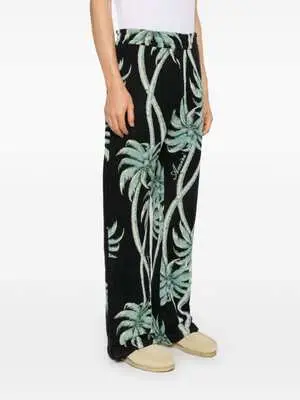 Amiri Palm Tree-print Knitted Trousers