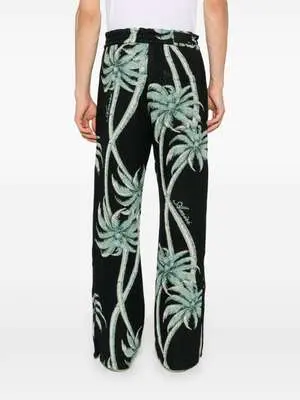 Amiri Palm Tree-print Knitted Trousers