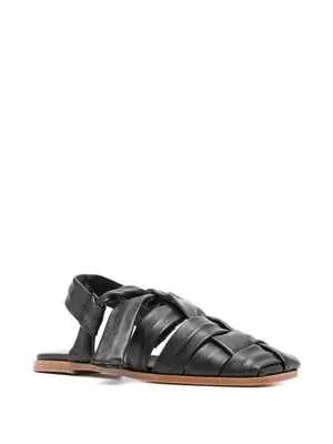 Hereu Bena Woven Knot Sandals - Black