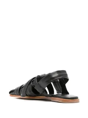 Hereu Bena Woven Knot Sandals - Black