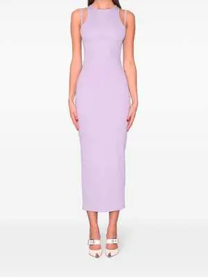 FLEUR DU MAL Strappy Ribbed Maxi Dress