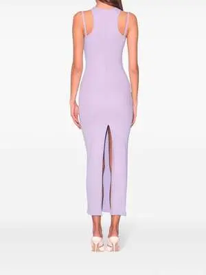 FLEUR DU MAL Strappy Ribbed Maxi Dress