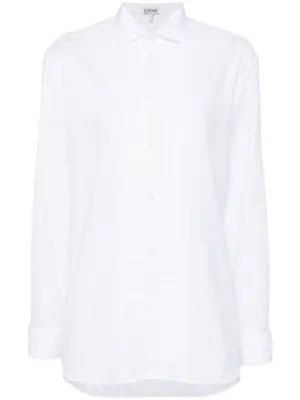 Loewe Striped Cotton Shirt - White