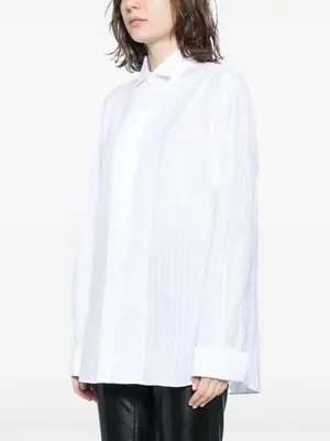 Loewe Striped Cotton Shirt - White