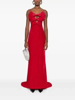 Alessandra Rich Velvet Bow Gown