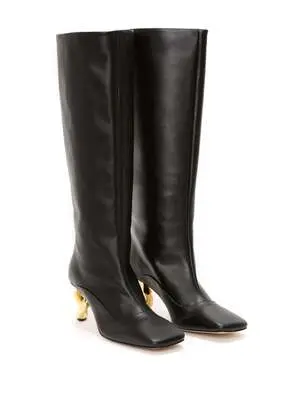 JW Anderson Chain Heel 75mm Leather Boots