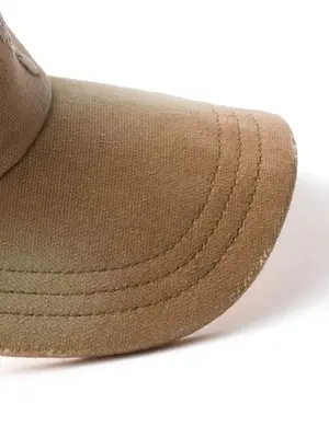 Prada Logo Embroidered Visor Hat