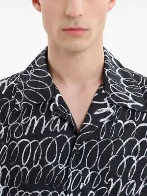 Marni Scribble-print Short-sleeve Cotton Shirt